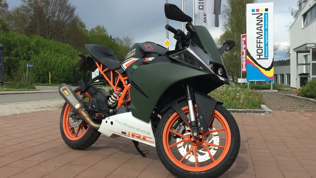 Ktm Rc 125 Tuning in Action! [Akrapovic ] [Military Green] [2K17] - YouTube
