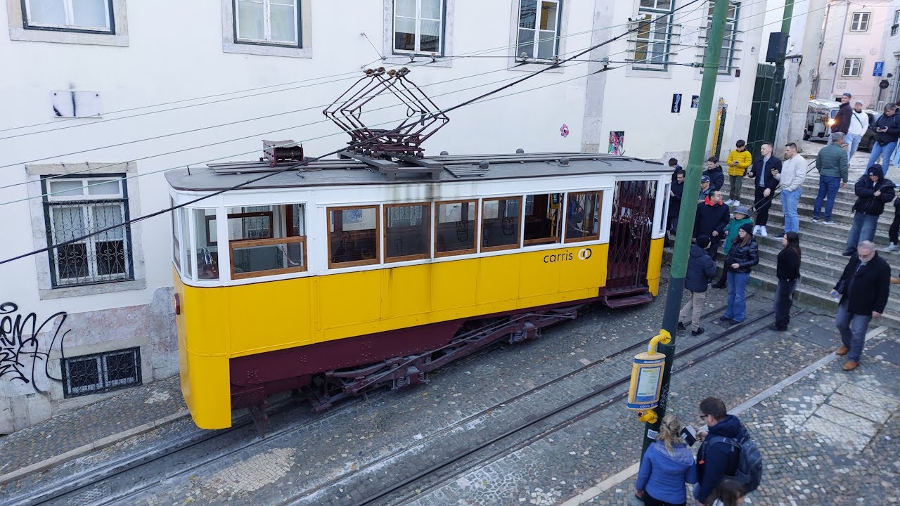 Funiculars in Lisbon - YouTube