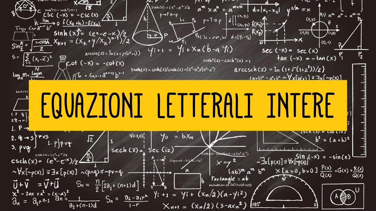 MATEMATICA: Equazioni Letterali intere Spiegazione ed Esempio - YouTube
