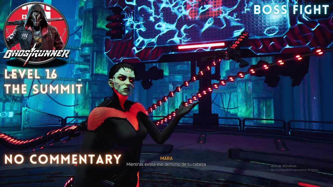 GHOSTRUNNER | Level 16: The Summit (Defeating Mara) | Deathless Gameplay Walkthrough - No ...