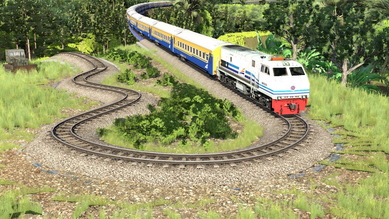 Kereta Api Menikung Tajam Lewat Rel Bergerigi | Sharply Cornering ...