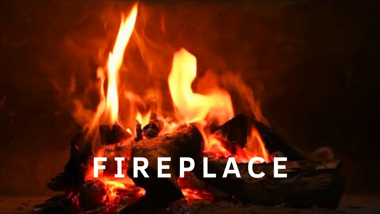 Warm calming fireplace in a cold winter night - 2H - YouTube