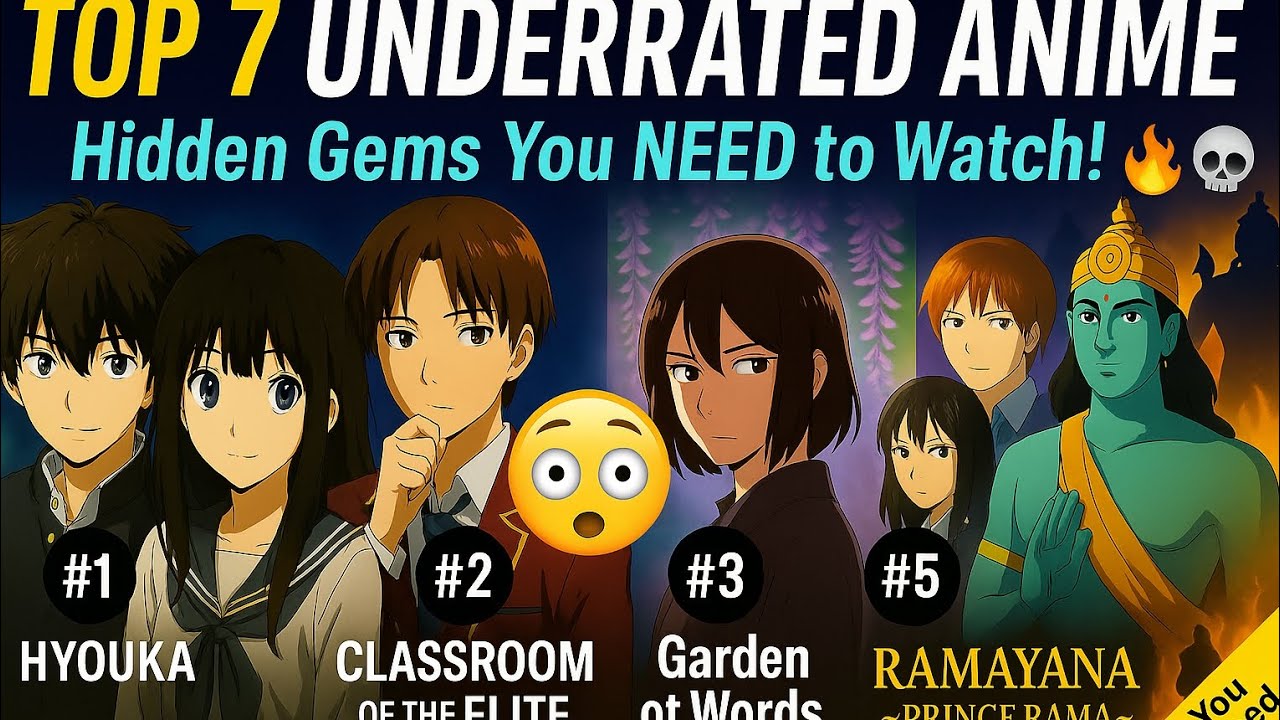 " Top 7 Most Underrated Anime You Need to watch ! Hidden Anime Gems You ...