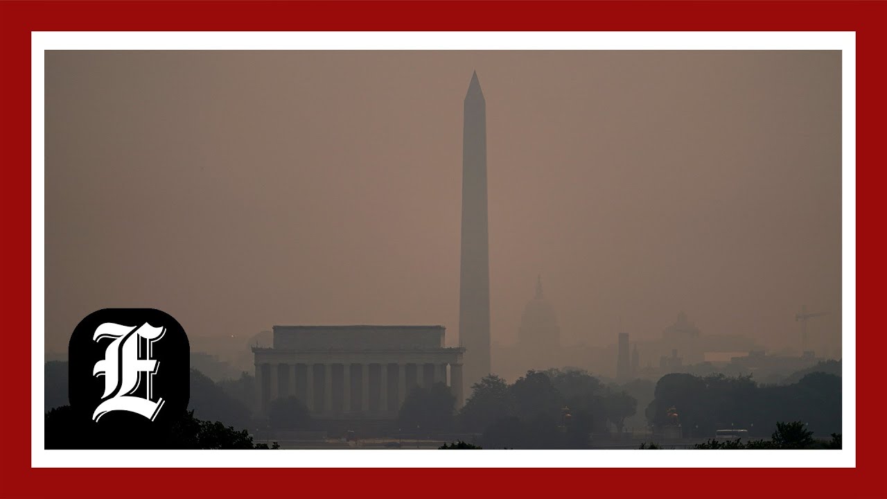 DC air quality plummets due to Canadian wildfires - YouTube