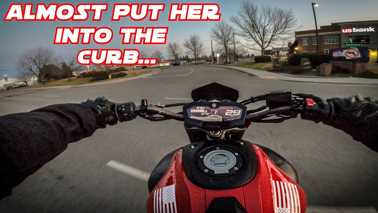 First Ride of The Year on the MT07 (Almost crashed the bike...) - YouTube