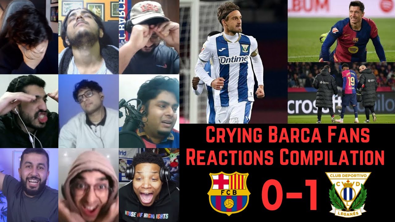 Crying BARCA Fans Reactions to BARCELONA 0-1 LEGANES | La Liga GW 17 ...