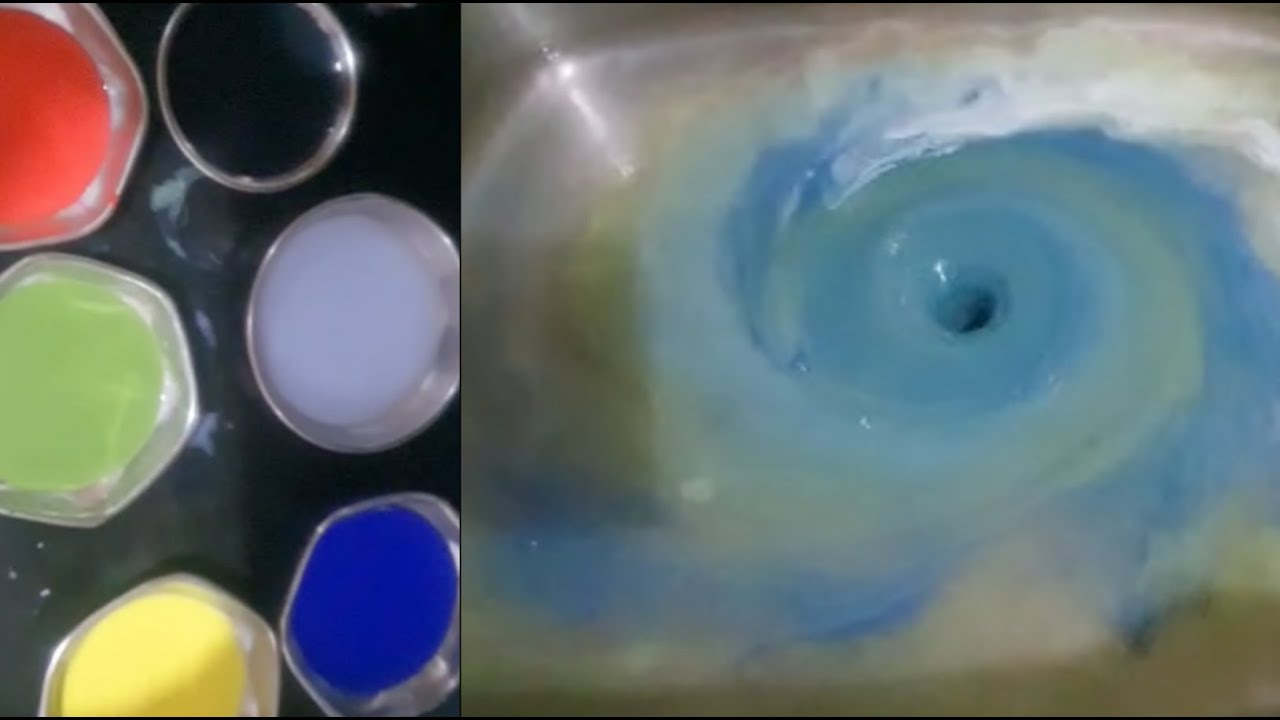 Rainbow Whirlpool | Check out how these colors are whirling in sink - YouTube