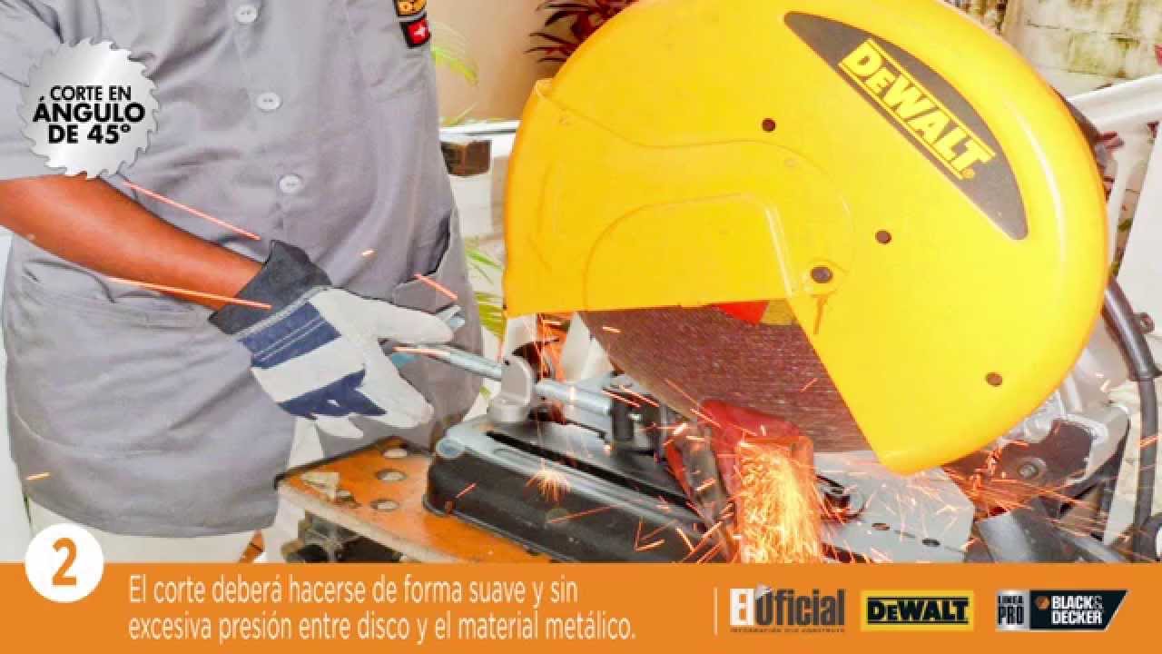 Corte seguro usando máquina tronzadora DeWalt y línea Pro Black&Decker ...