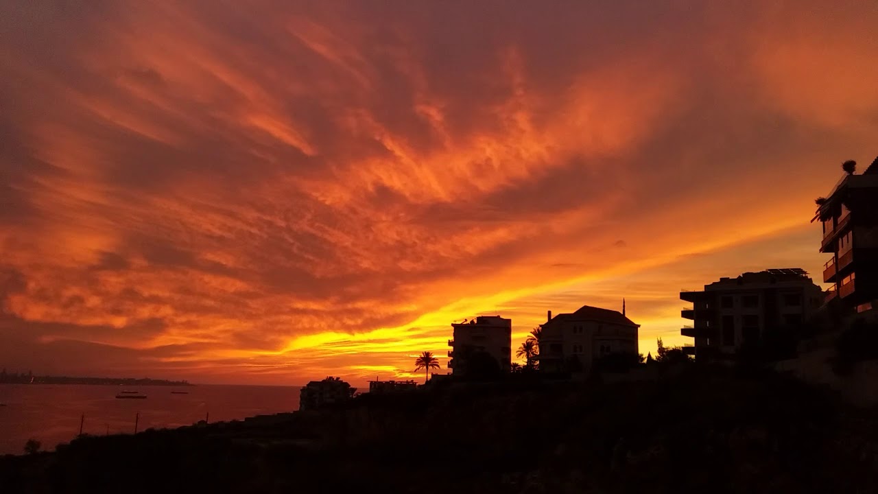 beautiful sunset in lebanon - YouTube