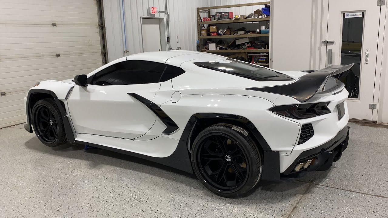 C8 Corvette Pandem Wide Body Install Part 2 - YouTube