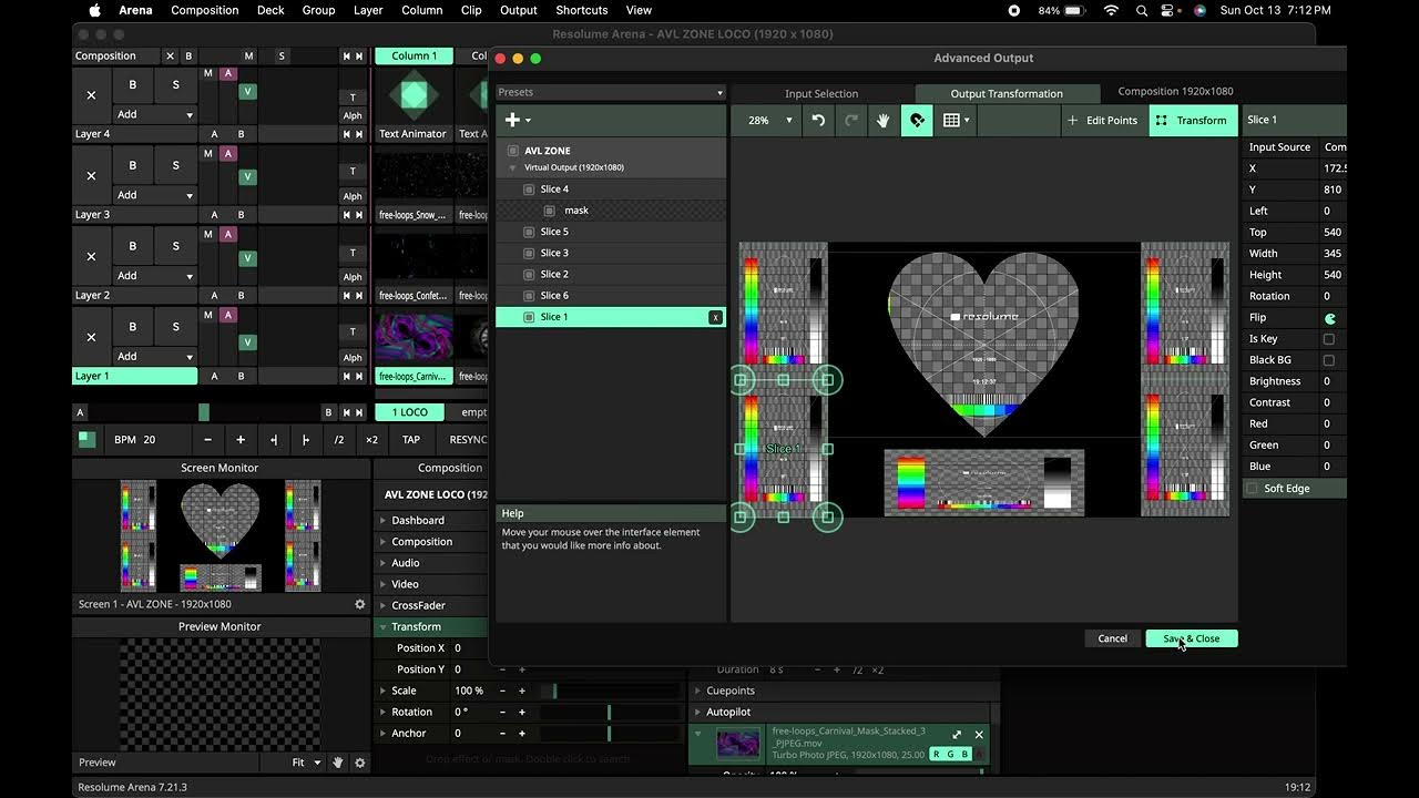 Resolume Output Mapping - YouTube