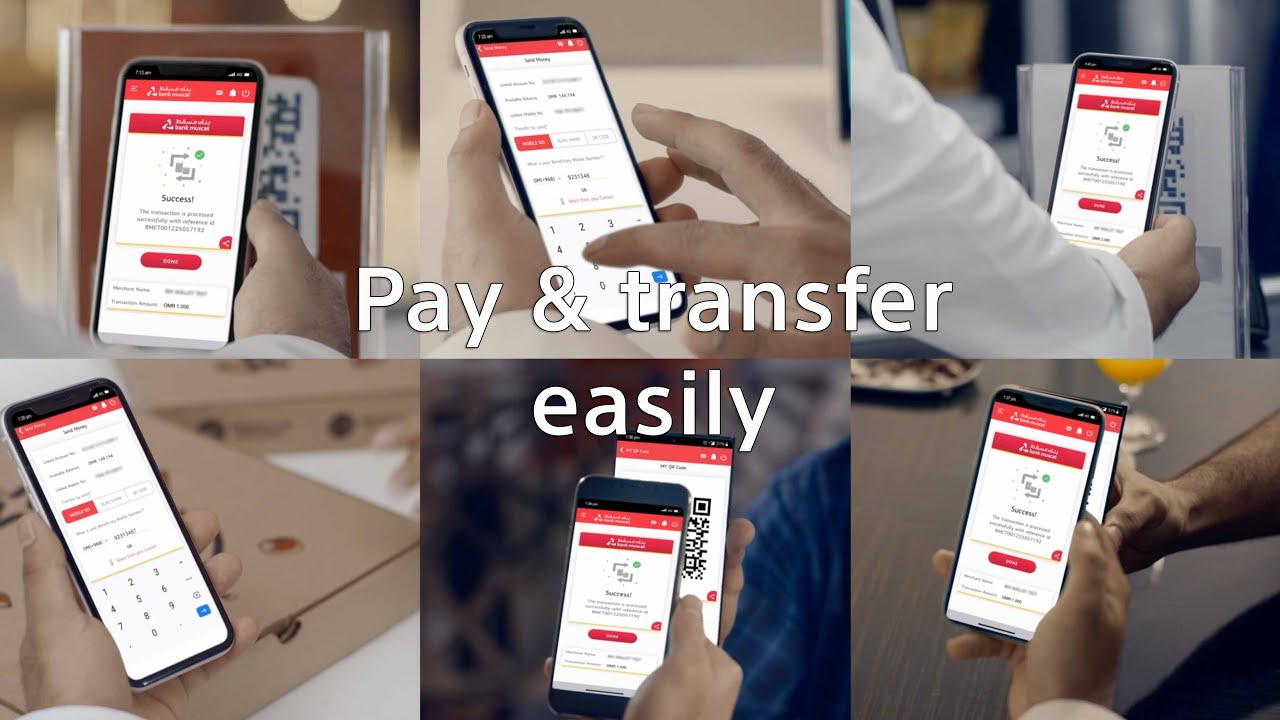 Transfer Money Easily: Mobile Payment Services | #Bank_Muscat - YouTube