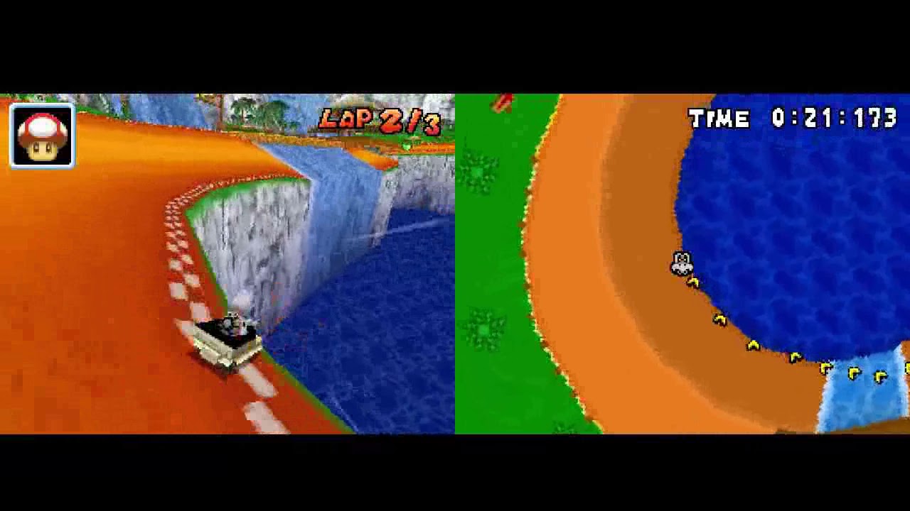[MKDS] Yoshi Falls 50:472 / FLap 16:676 With Dry Bomber - YouTube