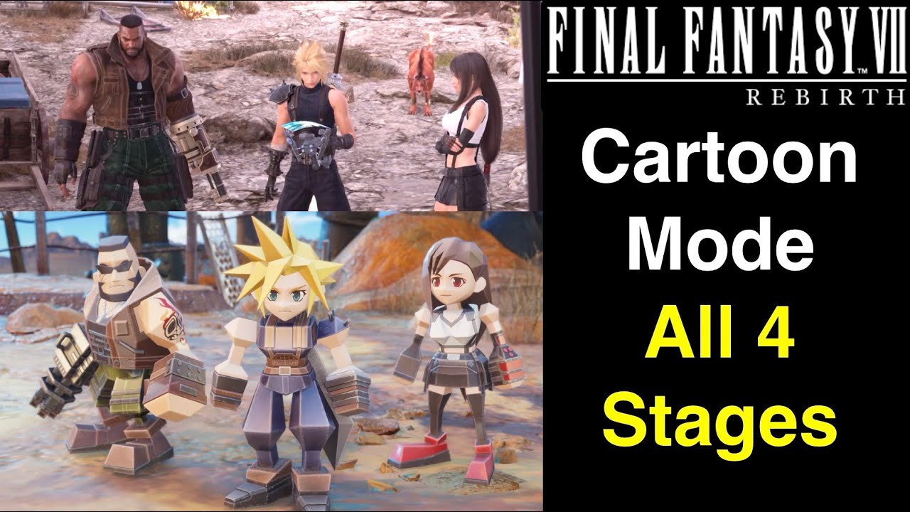 FF7 Rebirth: Cartoon Mode (All 4 Stages) Fort Condor - Phenomenon Intel ...