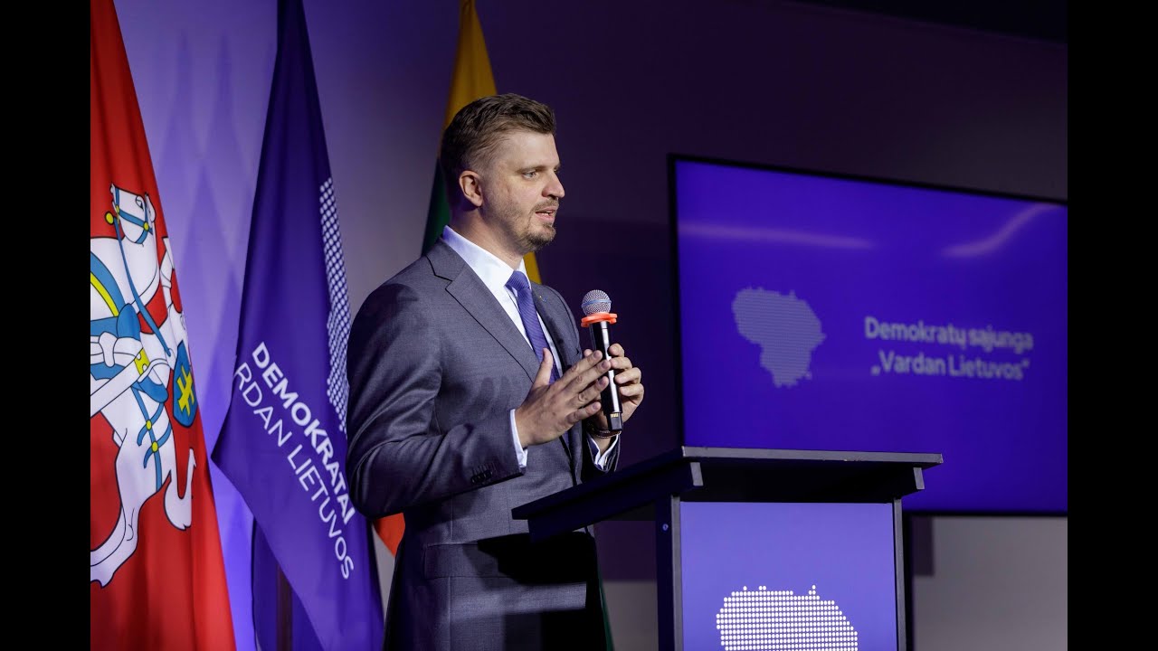 2023-11-11 Demokratai „Vardan Lietuvos“. Politinė taryba. Giedrimo Jeglinsko kalba (su ...