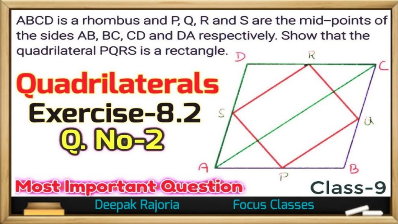 Show that the quadrilateral PQRS is a rectangle, If P, Q, R, S are the ...