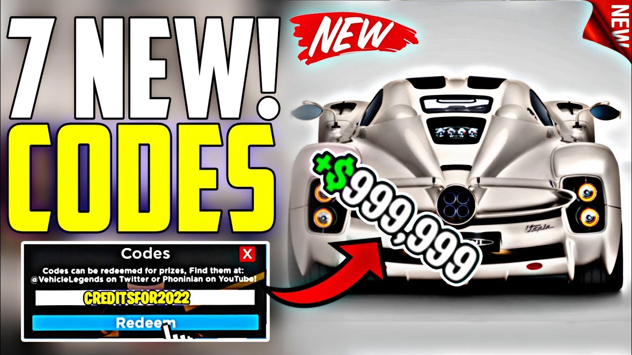 *NEW*ALL WORKING CODES FOR VEHICLE LEGENDS CARS - ROBLOX VEHICLE ...