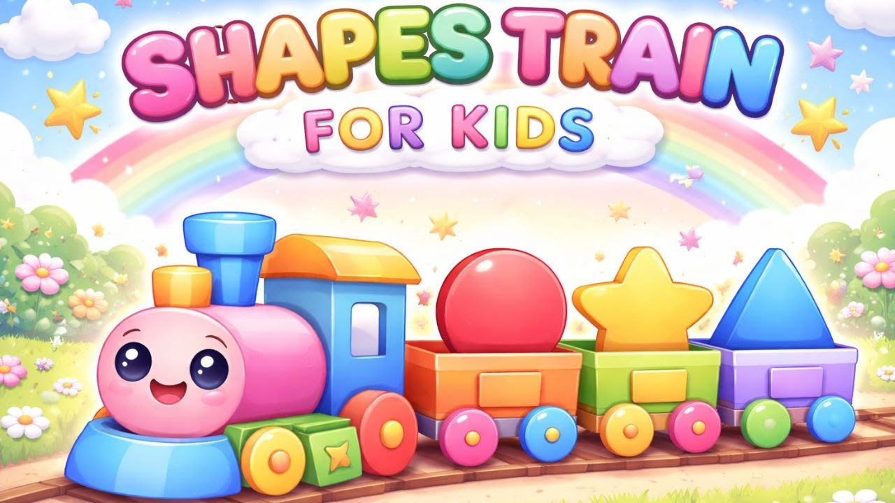 Shapes Train for Kids 🚂 | Learn Shapes with Colorful Train | Preschool ...