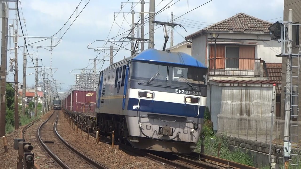 EF210-325牽引貨物列車 土山~魚住間にて - YouTube