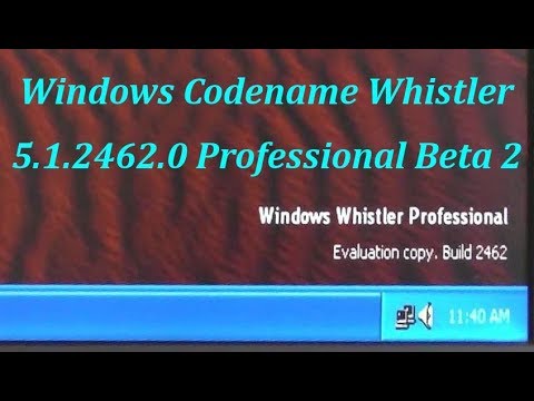 Microsoft Windows Whistler Professional [Build 2462 Beta 2] - YouTube