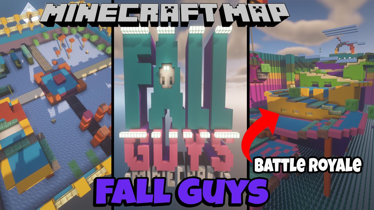 Fall Guys Map for Minecraft😍💙 - YouTube