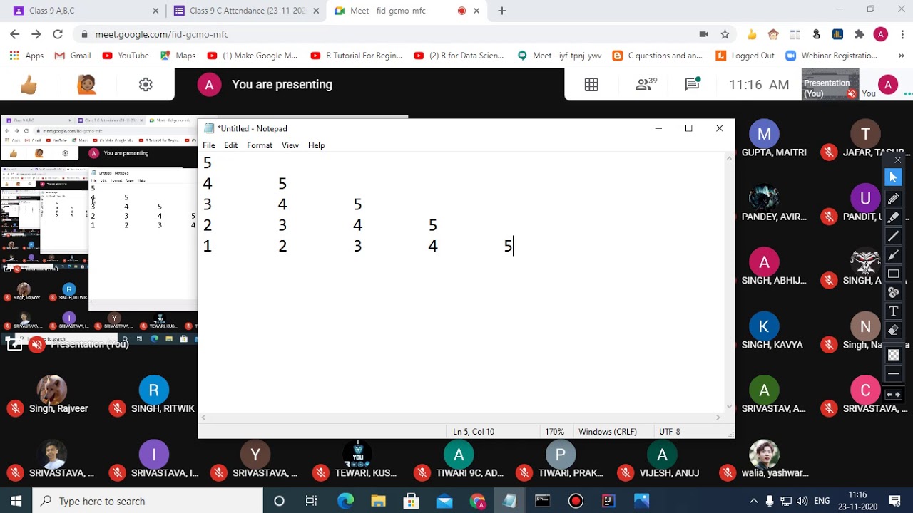 class Recording class IX patterns (Date : 23-11-2020) - YouTube