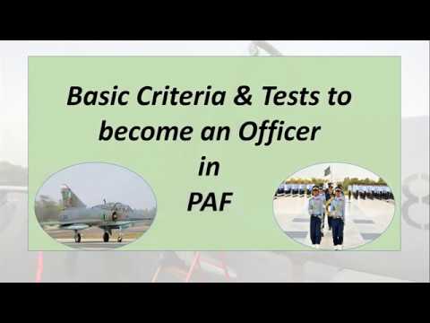 Basic Criteria and Tests to Join PAF as an Officer - YouTube