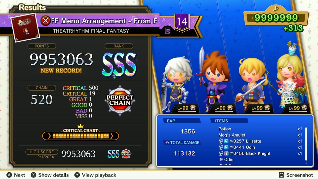 Theatrhythm FBL : TFF - "Battle at the Big Bridge Menu Arr" - Supreme ...
