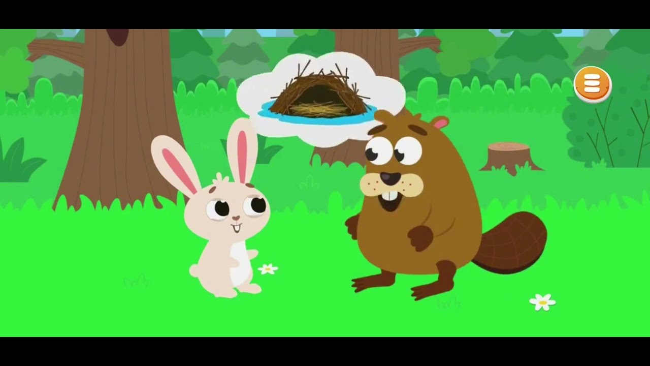 Bunny rabbit and beaver story with animals |Beginners| Bedtime story ...