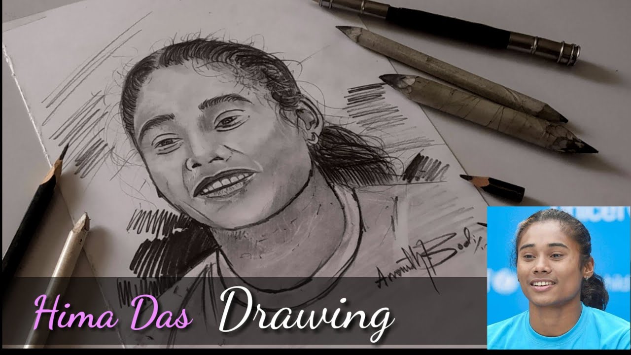 Hima Das drawing - YouTube