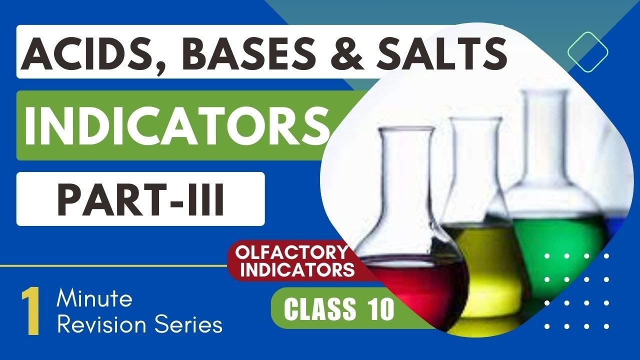 Indicators | Acid Bases & Salts | Class 10 | Chemistry | 1 Minute ...