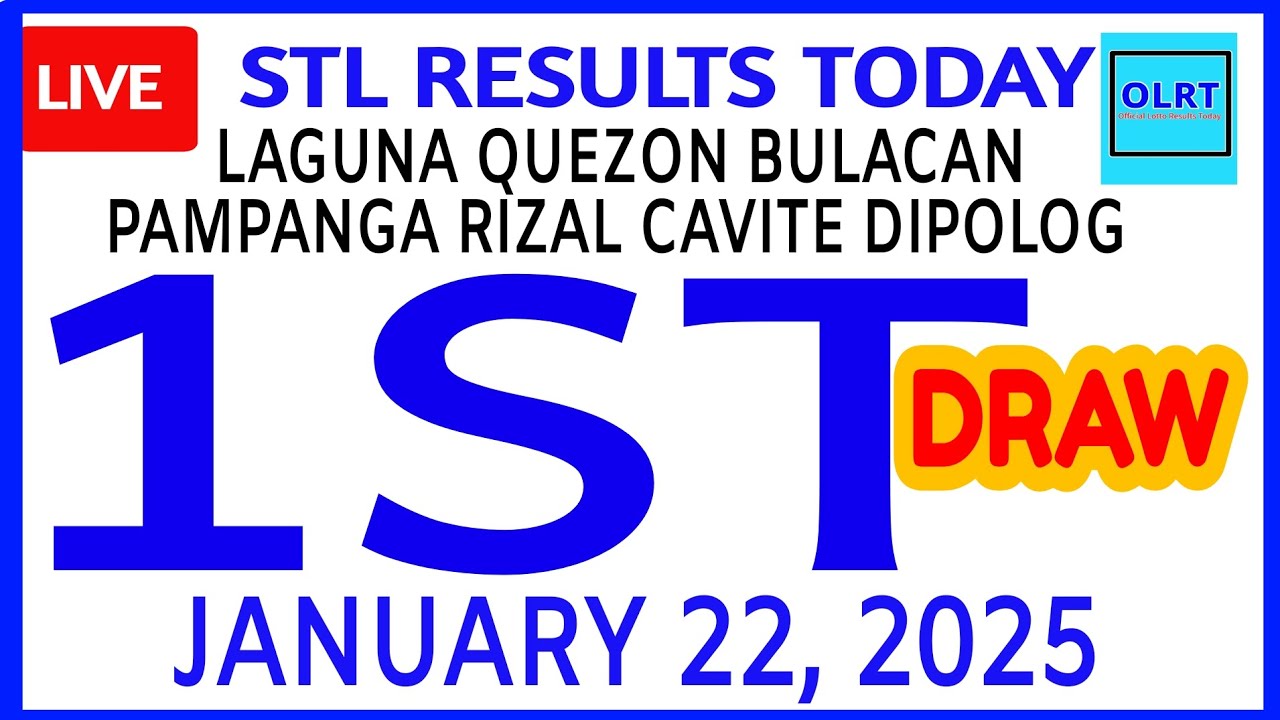Stl results today January 22, 2025 1ST draw stl batangas quezon - YouTube