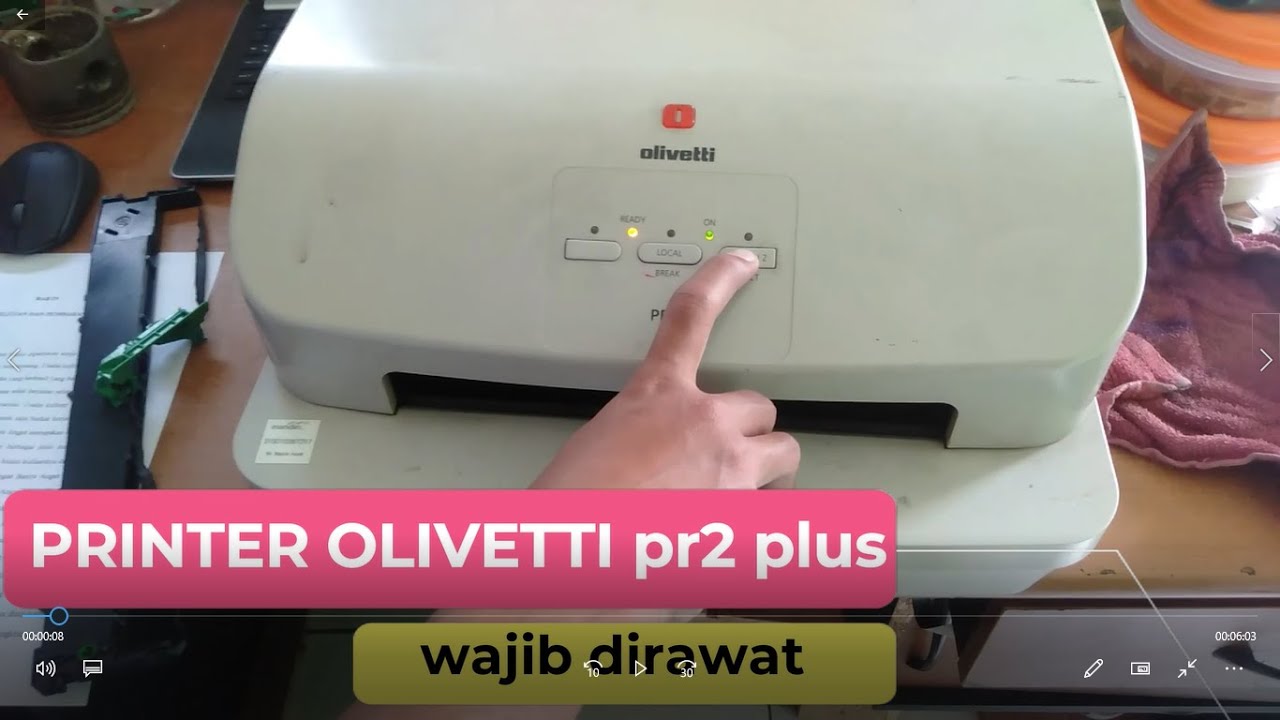 PRINTER OLIVETTI PR2 PLUS,CARA MERAWAT - YouTube