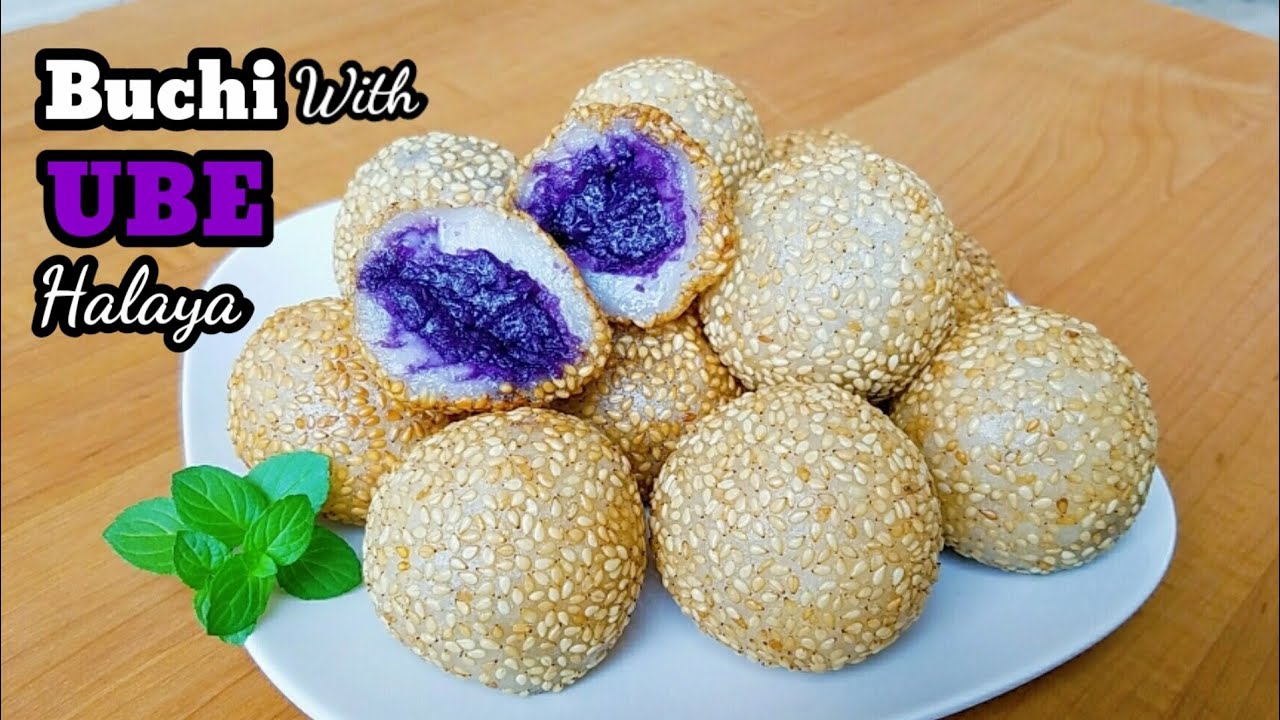 Buchi with Ube halaya 🍡| How To Make Buchi at Home | BUCHI RECIPE | Sesame balls Recipe - YouTube