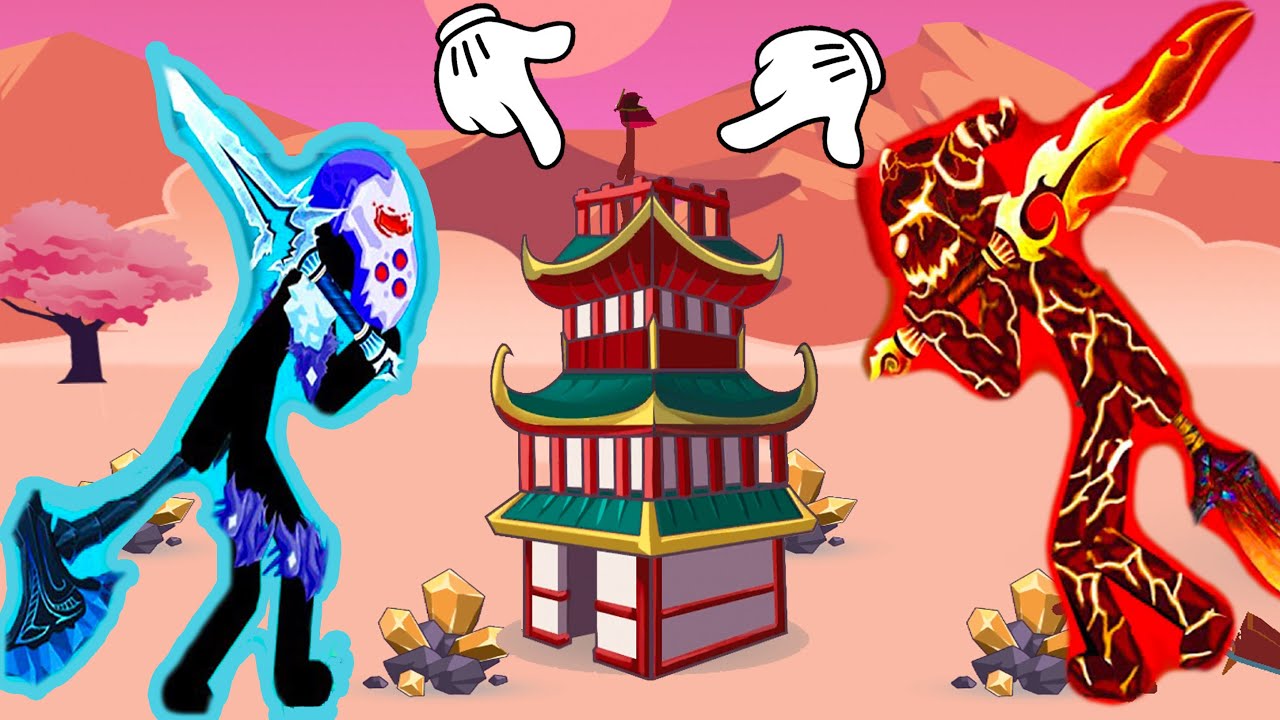 STICKMAN BATTLE GAME || PRO VS HACKER || STICKMAN 9999 VS SWORDWRATH ...