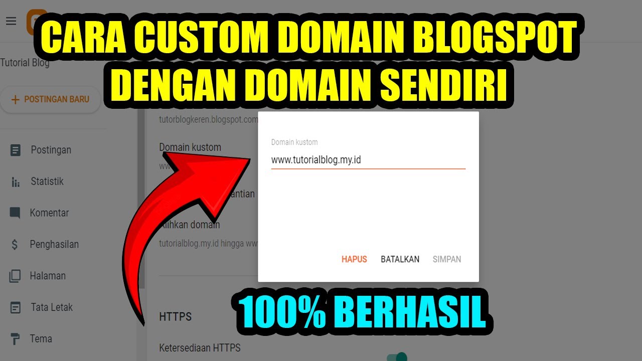 Cara Custom Domain Blogspot di Blogger Ke Top Level Domain 😍 - Tutorial Blog - Part 4 - YouTube