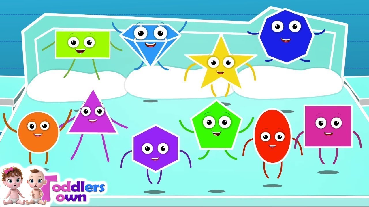 Ten Little Shapes | Shapes Song | Nursery Rhymes | Baby Songs ...