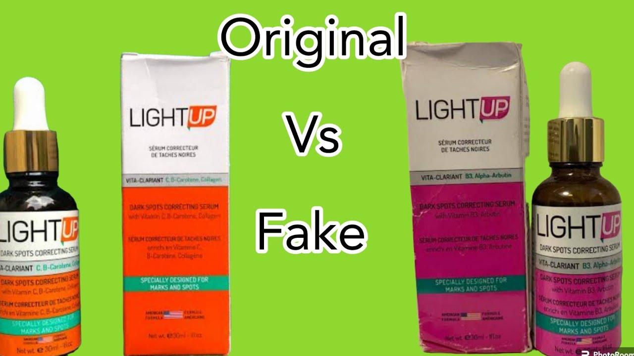 Skin Whitening/ LightUp Serum/ Original Vs Fake LightUp Serum. - YouTube