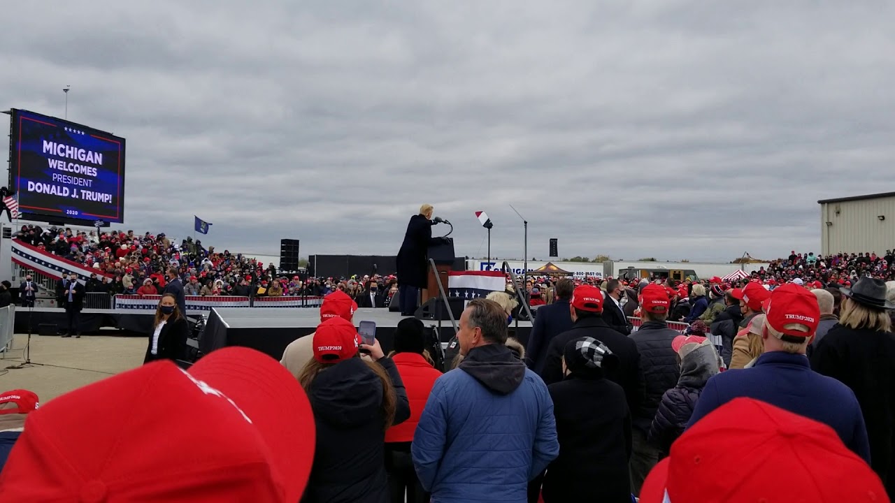 Trump Rally Waterford Michigan 2020 - Gov Whitmer "Lock Her Up!" - YouTube