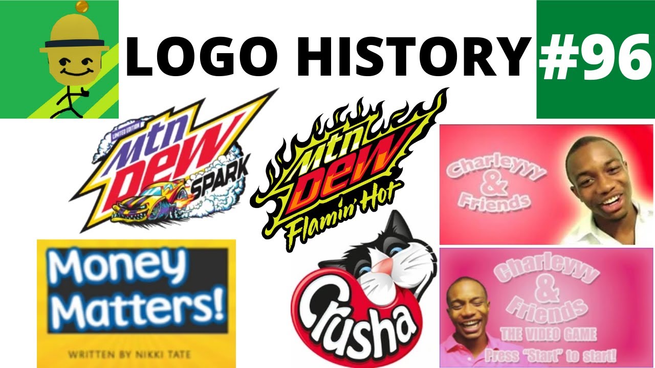 Logo History #96 - Crusha, Money Matters (book), Mountain Dew Spark ...