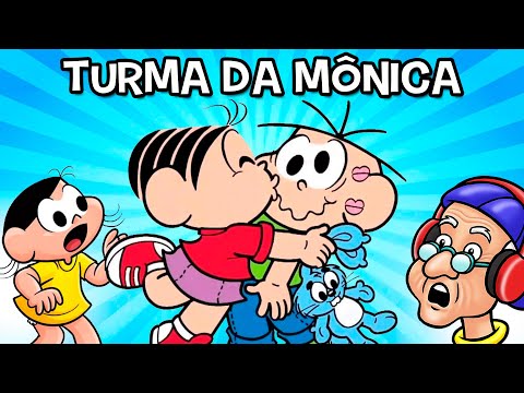 turma da mônica em quadrinhos no gibi narrado pelo Vovô Moleque