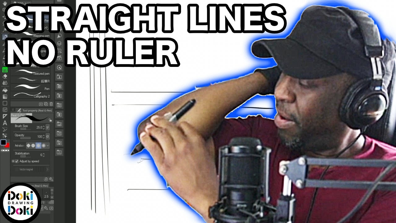How to Draw a Straight Line Without a Ruler [Clip Studio Paint Pro ...