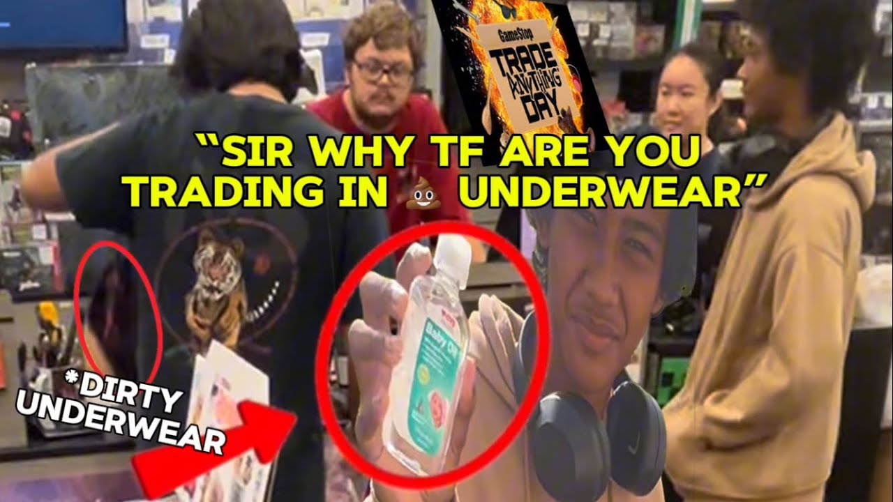 TRADING DIRTY UNDERWEAR FOR GAMESTOP TRADE ANYTHING DAY (PRANK ...