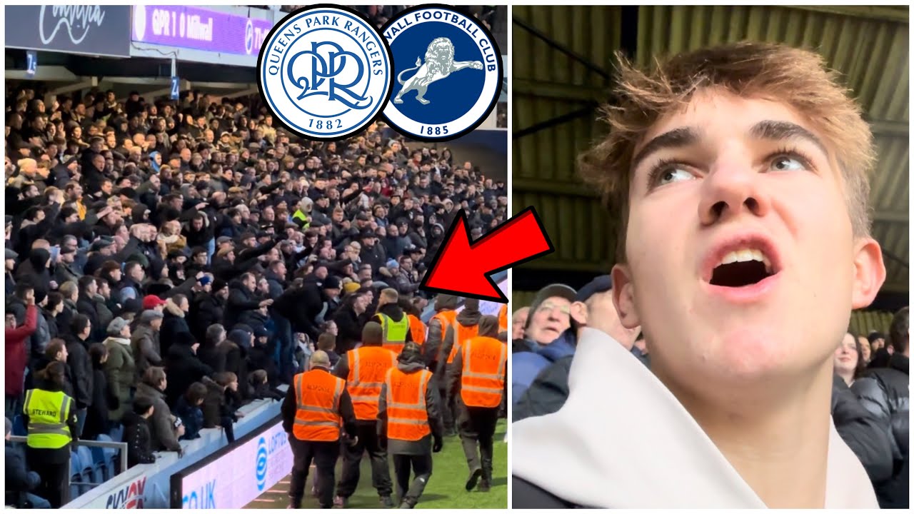 MILLWALL FANS KICK OFF & CARNAGE ON DERBY DAY in QPR vs Millwall - YouTube