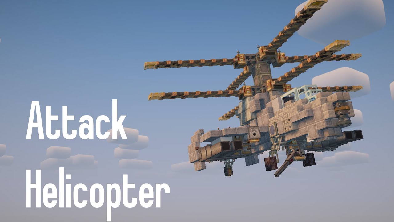 attack helicopter in minecraft - YouTube