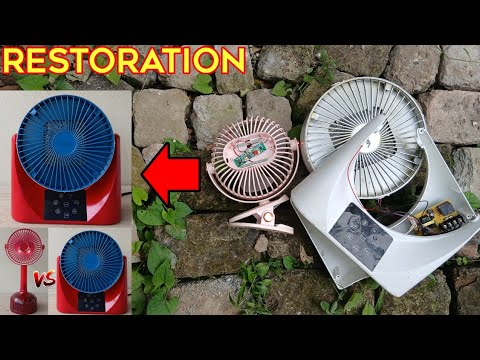 Restore broken mini fan & Hot-Cold Fan 220V | Compare their capacities ...