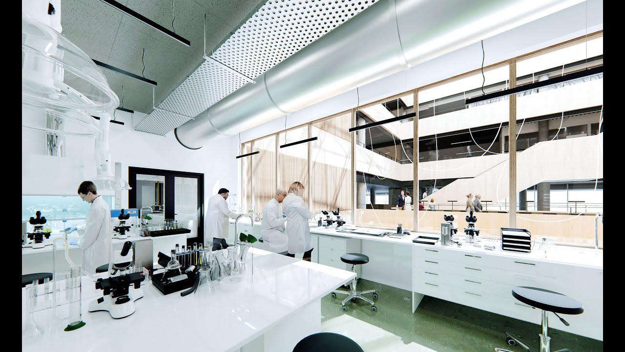 Livsvitenskapsbygget som viser arealene til Oslo universitetssykehus ...