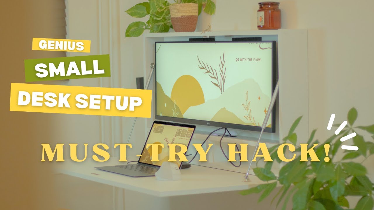Genius Small Desk Setup! Space-Saving Hacks You NEED to Try! (For ...