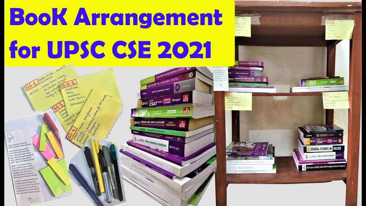 Complete UPSC Book Arrangement for UPSC Aspirants || Room of UPSC ...