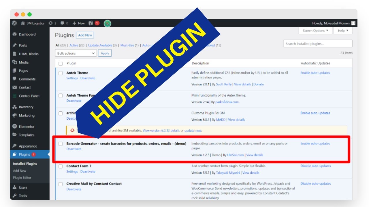 How To Hide A Wordpress Plugin From Plugin List How To Hide Wordpress Plugin From Dashboard
